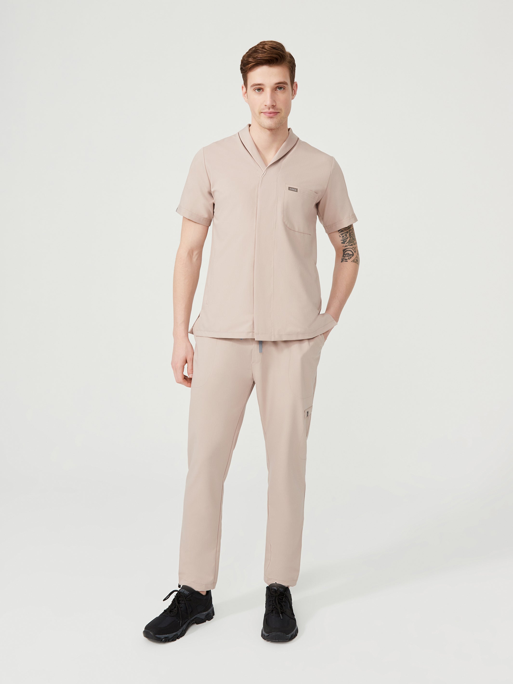 Cosa Tri® Beige Men's Scrub Set | Cosa Uniform Europe