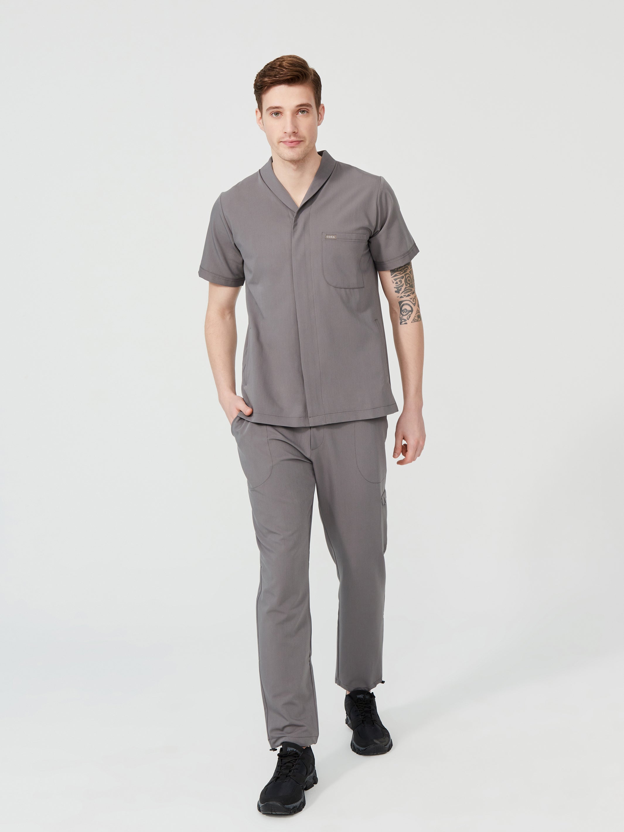Cosa Tri® Grey Men's Scrub Set | Cosa Uniform Europe
